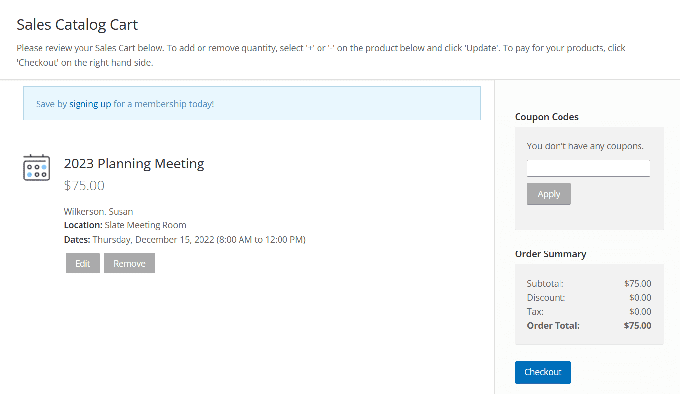 Membership Upsell Messages - Cobalt